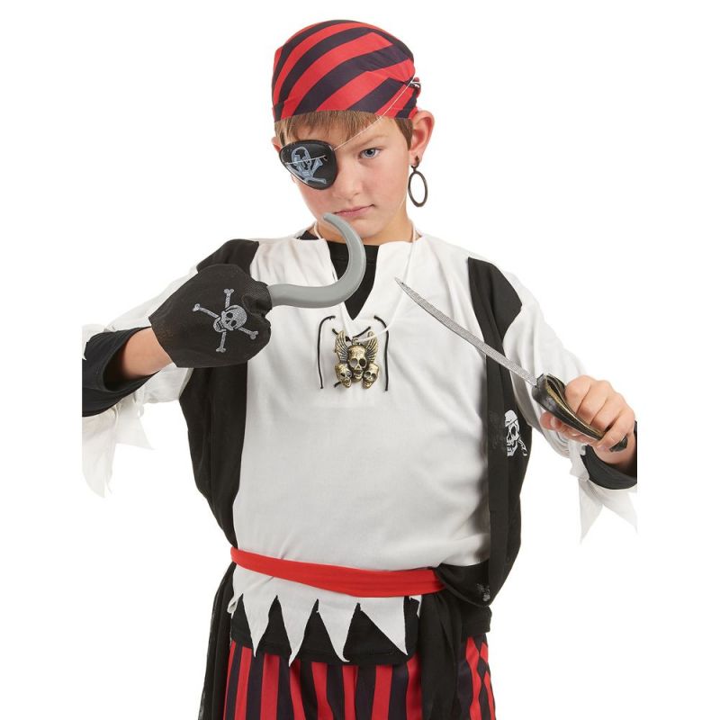 Kit de pirate - sabre, crochet, insigne et cache eil et boucle d ...